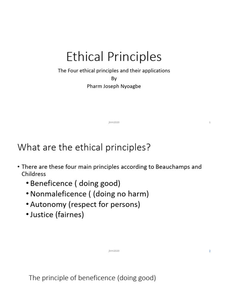 Lecture 1 Ethical Principles | PDF | Competence (Law) | Informed Consent