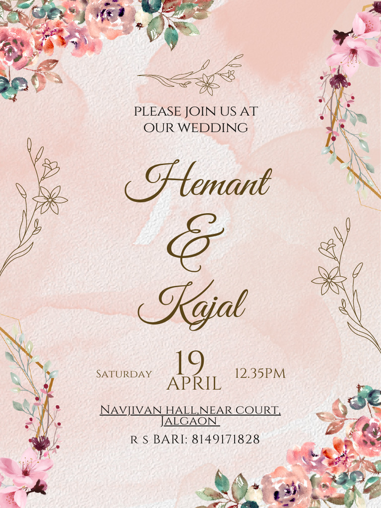 Hemant & Kajal Wedding Invitation1 | PDF