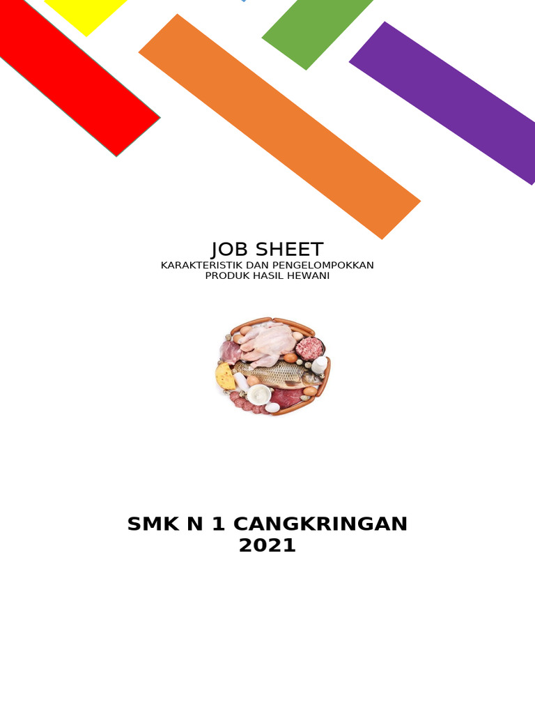 07 Job Sheet 1. Karakteristik Dan Pengelompokkan Produk Hasil Hewani | PDF
