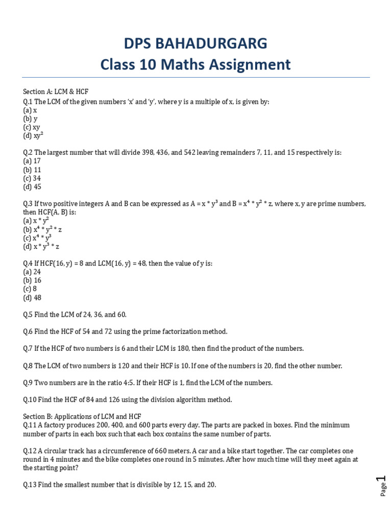 Assignment, Important Hai PT 2 Ke Liye | PDF | Mathematical Proof | Numbers
