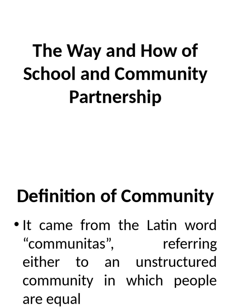 School-Community Partnership Guide | PDF | Schools | Curriculum