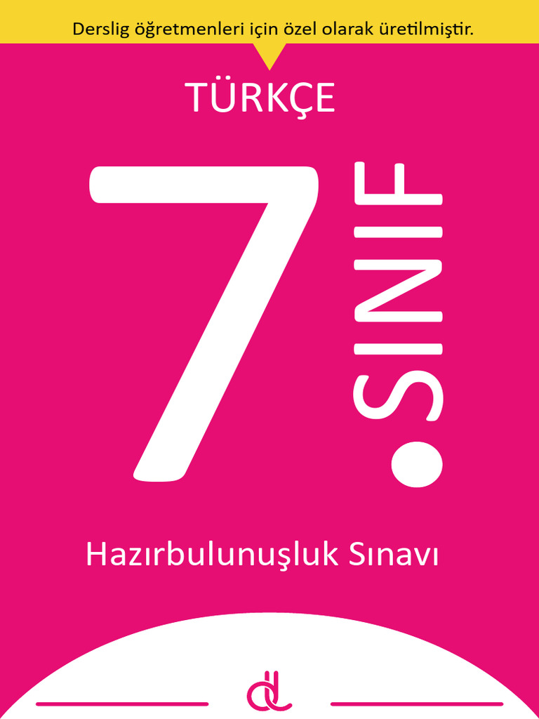 7 Sinif Turkce Hazirbulunusluk Sinavi | PDF