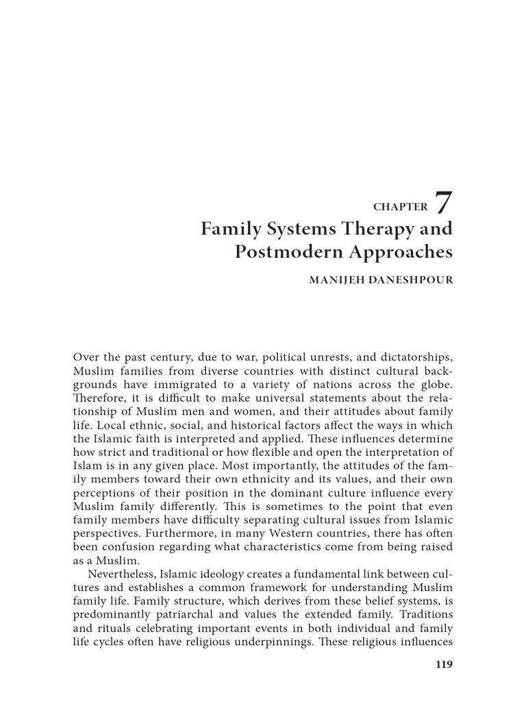 Family Systems Therapy and Postmodern Approaches | PDF | Family Therapy ...