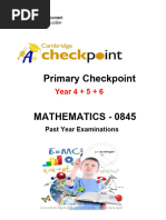 Cambridge Primary Checkpoint Math Exam | PDF | Mathematics