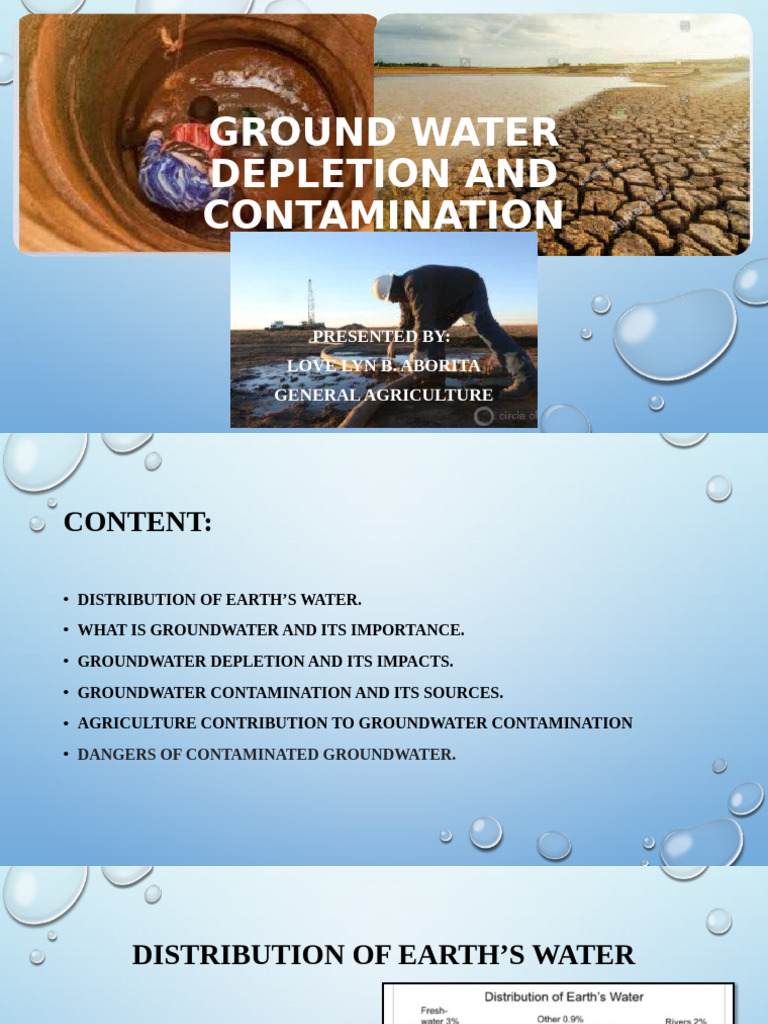 Ground Water Depletion and Contamination - 113106 | PDF | Groundwater ...