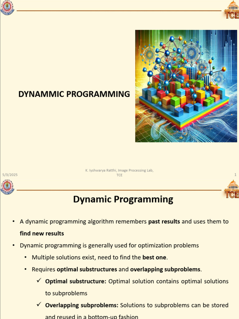 Dynamic Programming in Data Structures | PDF | Dynamic Programming ...