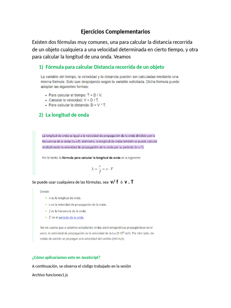Ejercicios de JavaScript: Distancia y Vectores | PDF