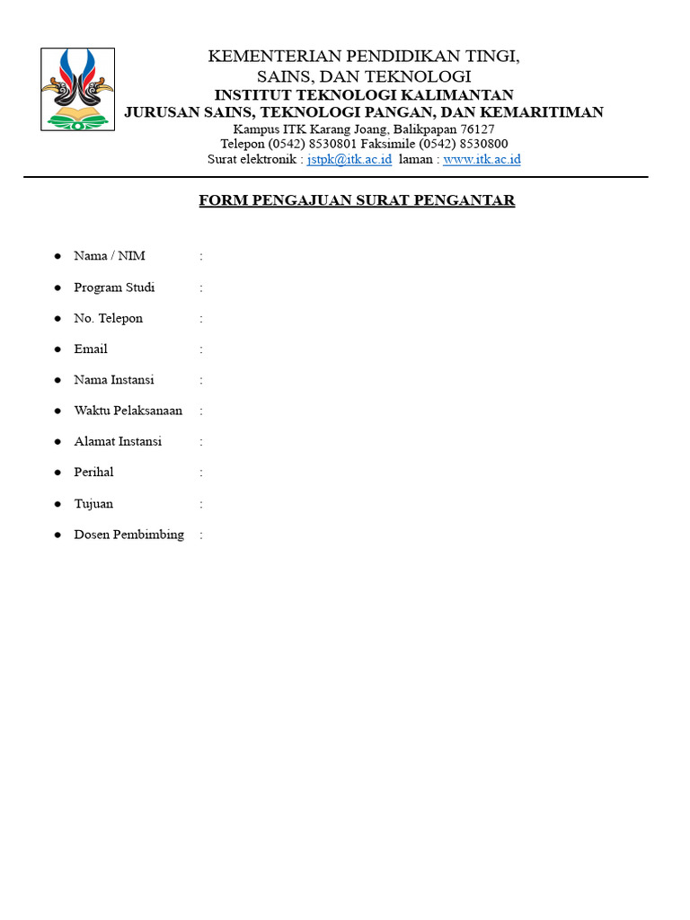 Surat Pengajuan | PDF