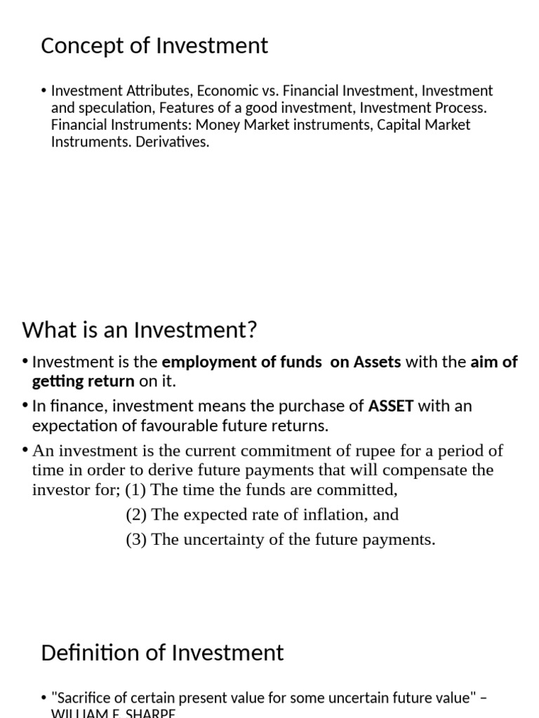 Module 1 Investment Management | PDF | Investing | Derivative (Finance)