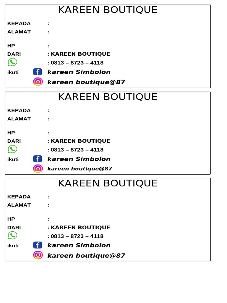 Kareen Boutique | PDF