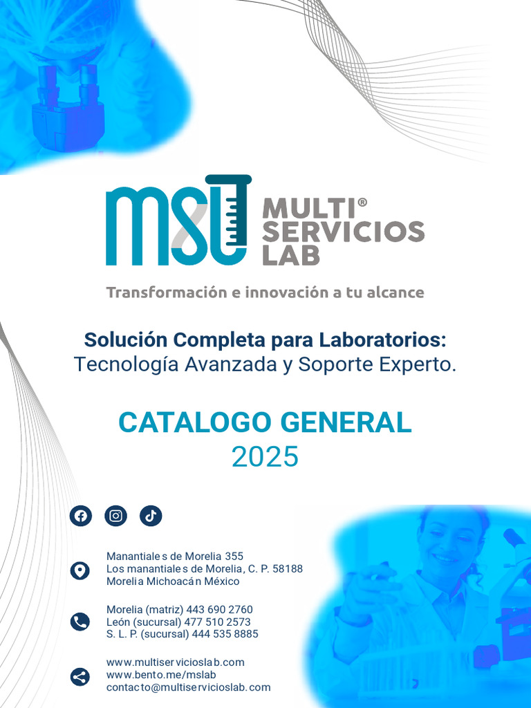 Catalogo General 2025 MSLAB | PDF | Laboratorios