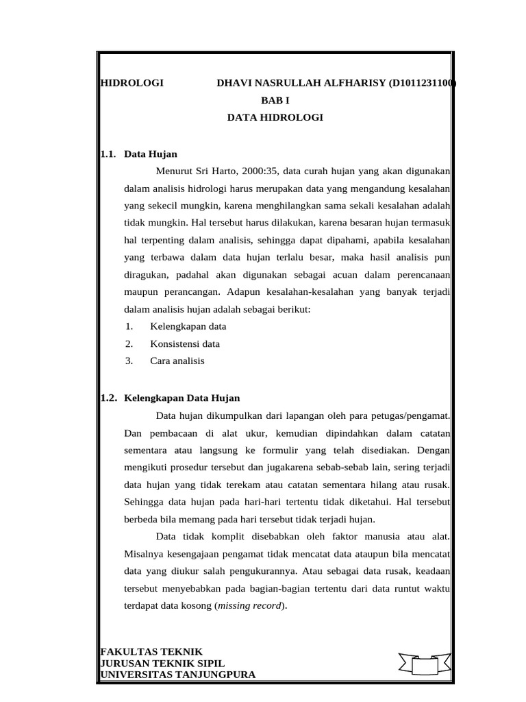 Tubes Hidrologi Alf | PDF