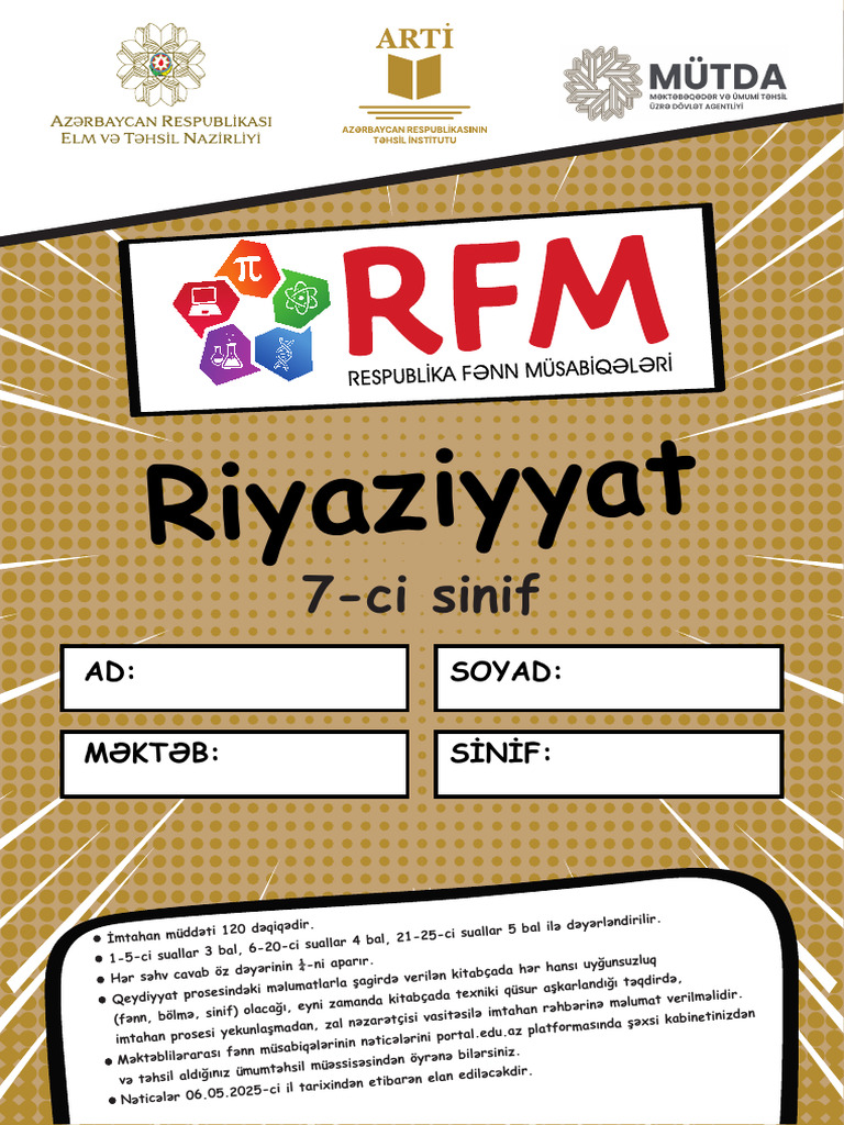 RFM Riyaziyyat 2025 II-tur 7 Az | PDF