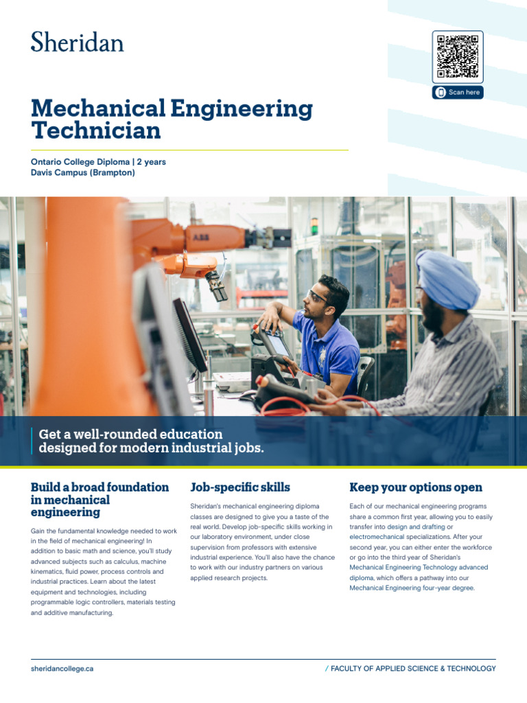 Mechanical Engineering Technician Program | PDF | University And ...