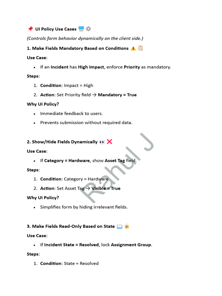UI Policy & Data Policy in ServiceNow | PDF | Client–Server Model ...