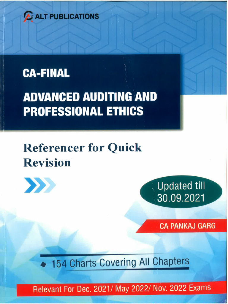 Audit Latest Charts by Pankaj Garg @Mission_CA_Final | PDF