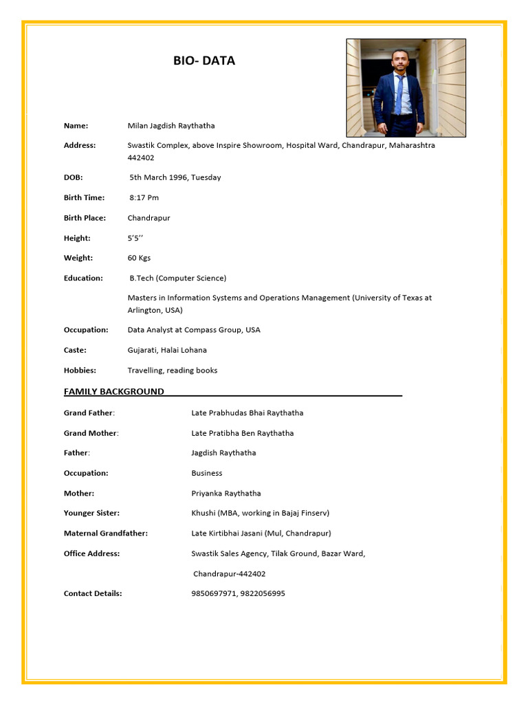 Milan Raythatha 5th March 1996 | PDF