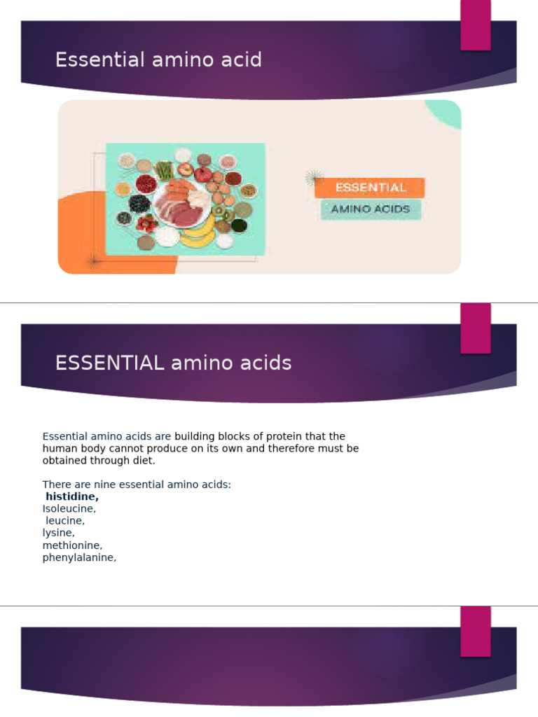 Essential Amino Acids Overview | PDF
