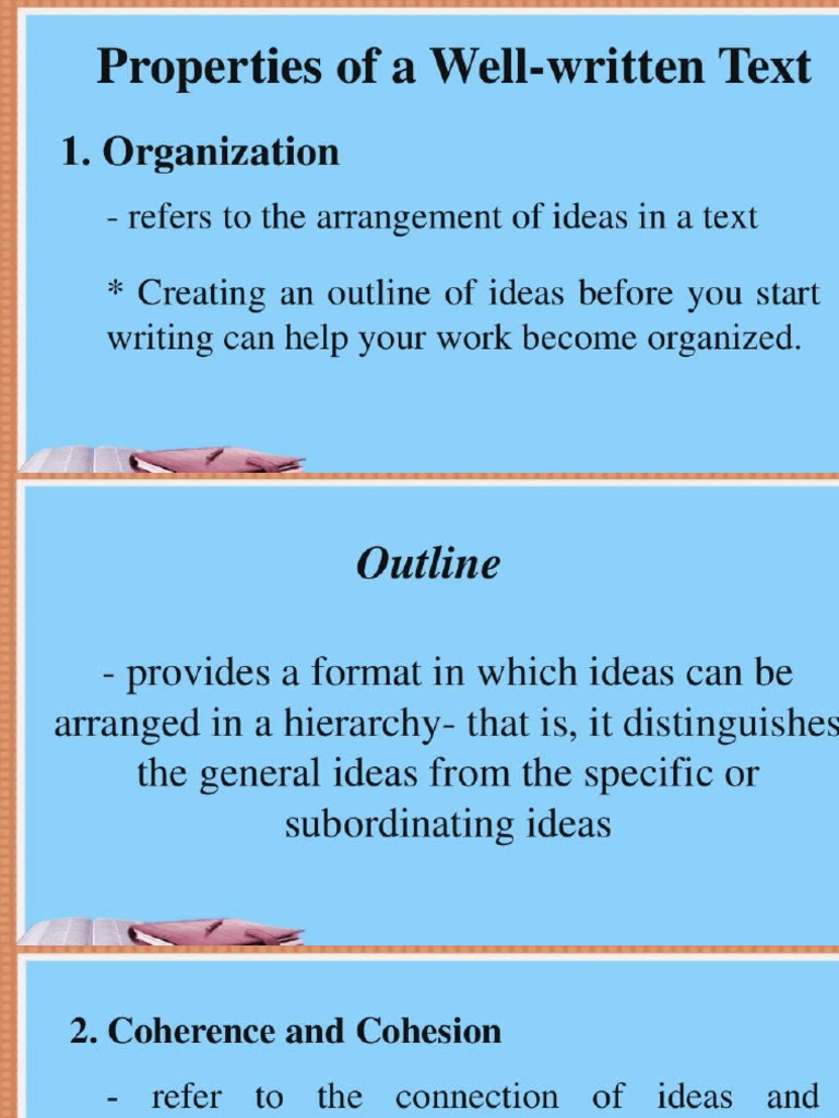 Lesson 4 Properties of A Well Written Text | PDF