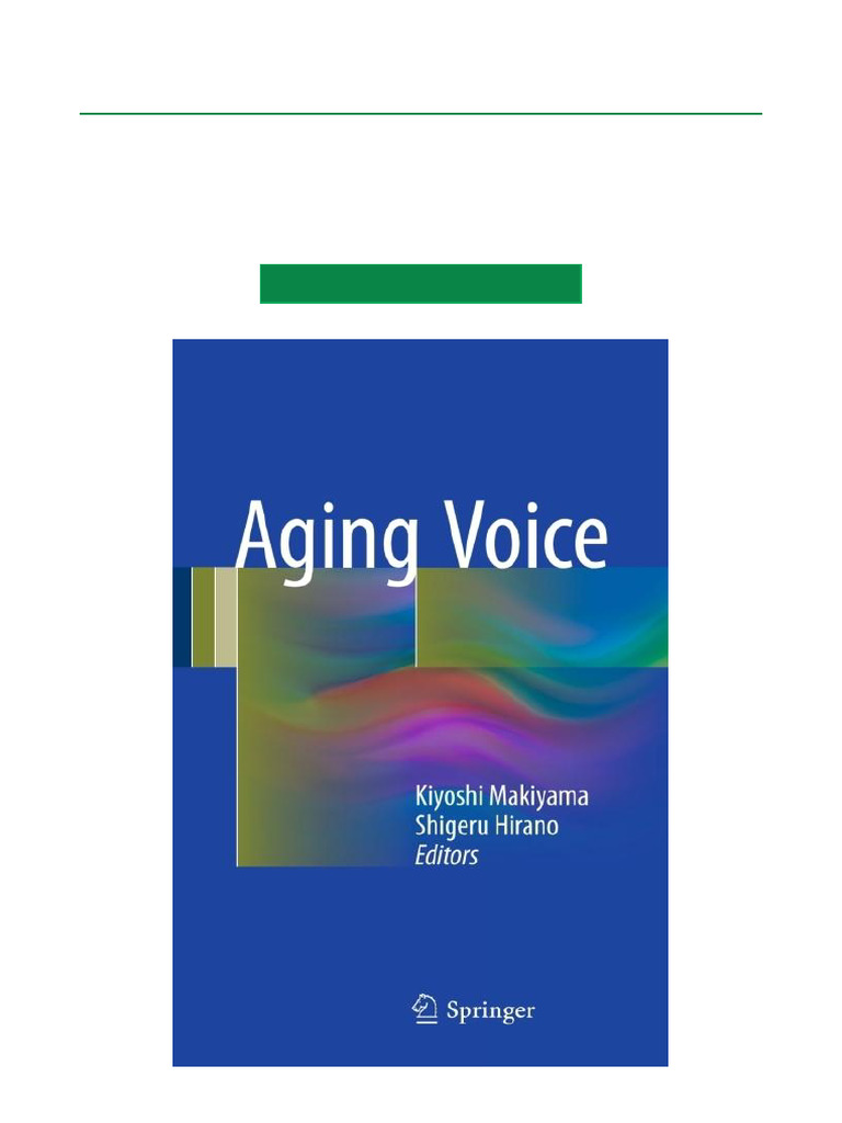 Aging Voice Entire Book Download | PDF | Epithelium | Human Voice