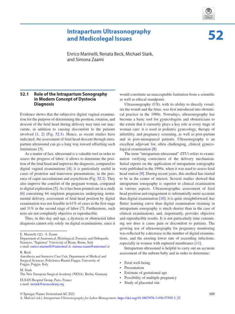 Intrapartum Ultrasound for Labor Management | PDF | Childbirth ...