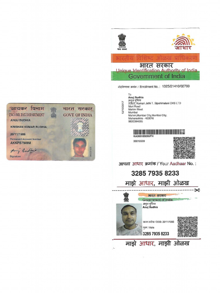 Tenant Aadhaar+Pan Card | PDF