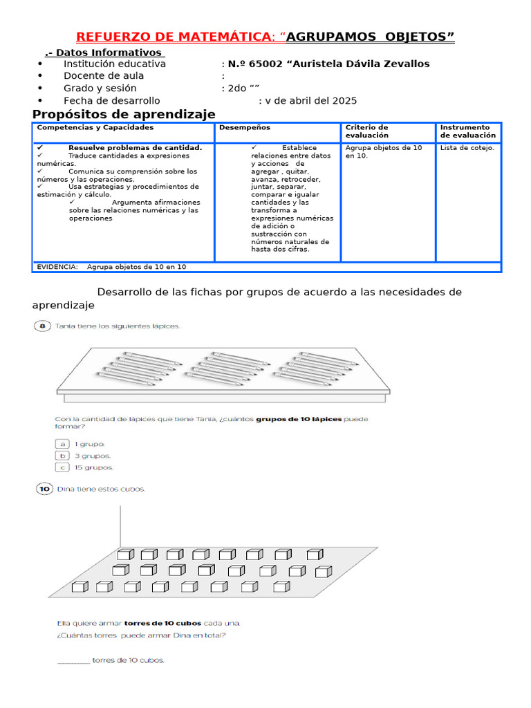 Ref - Mat. Agrupamos Objetos | PDF