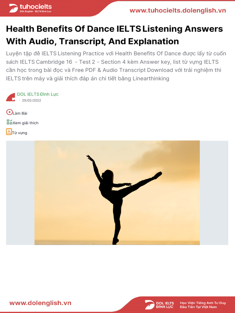 Health Benefits of Dance Explained | PDF | Psychology | Mental Health