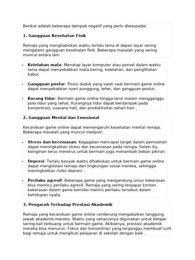 Berikut Adalah Beberapa Dampak Negatif Yang Perlu Diwaspadai | PDF