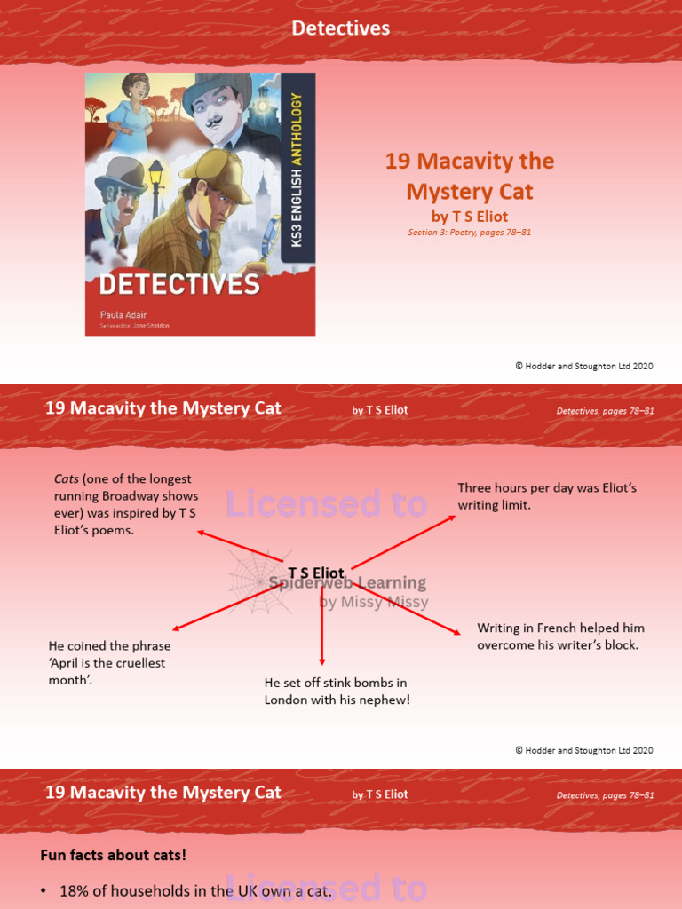 08 - 19 Macavity The Mystery Cat | PDF