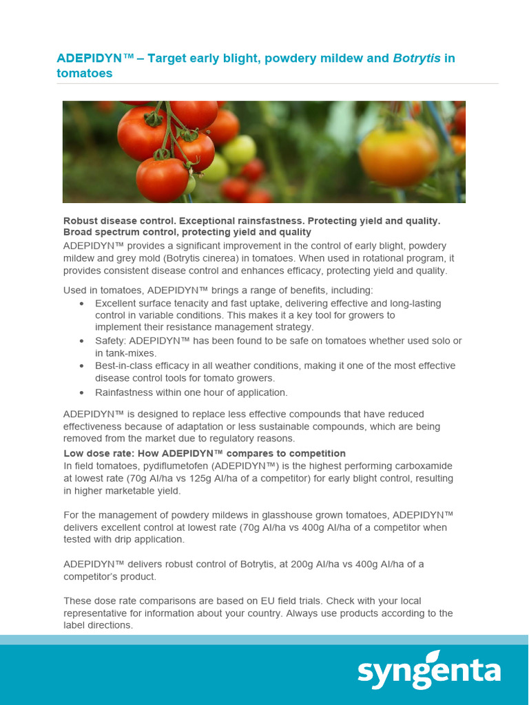 Adepidyn in Tomatoes English | PDF