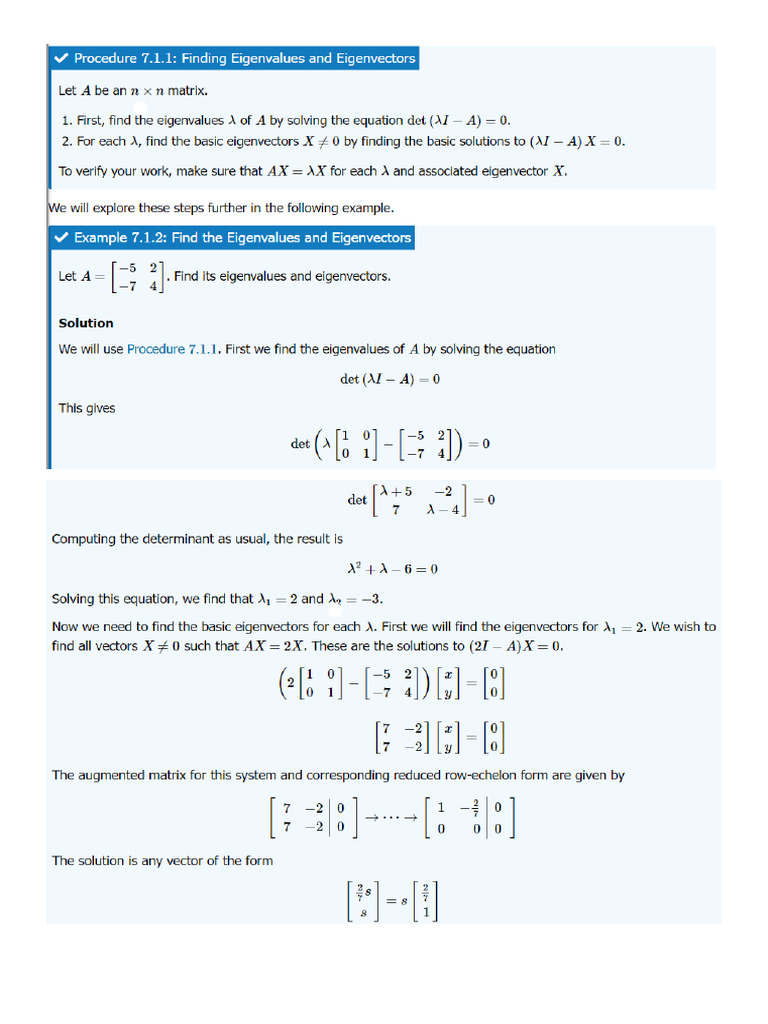 Linear Algebra Module 6 Eigen Value and Eigen Vector | PDF