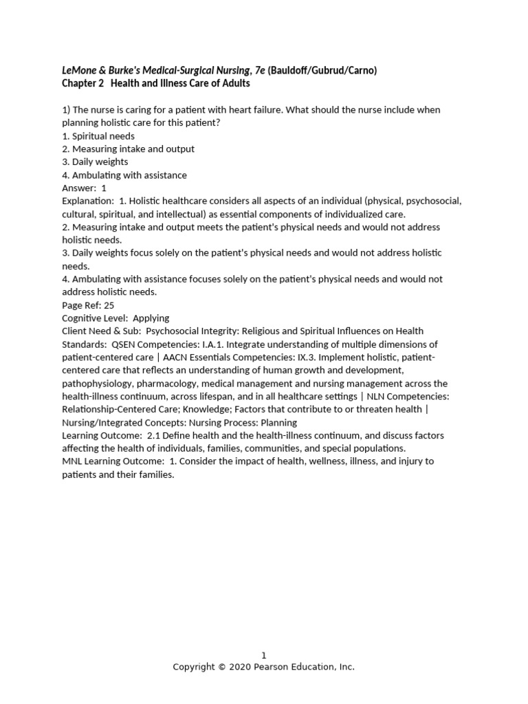 Bauldoff 7e TB ch02 | PDF | Preventive Healthcare | Chronic Condition