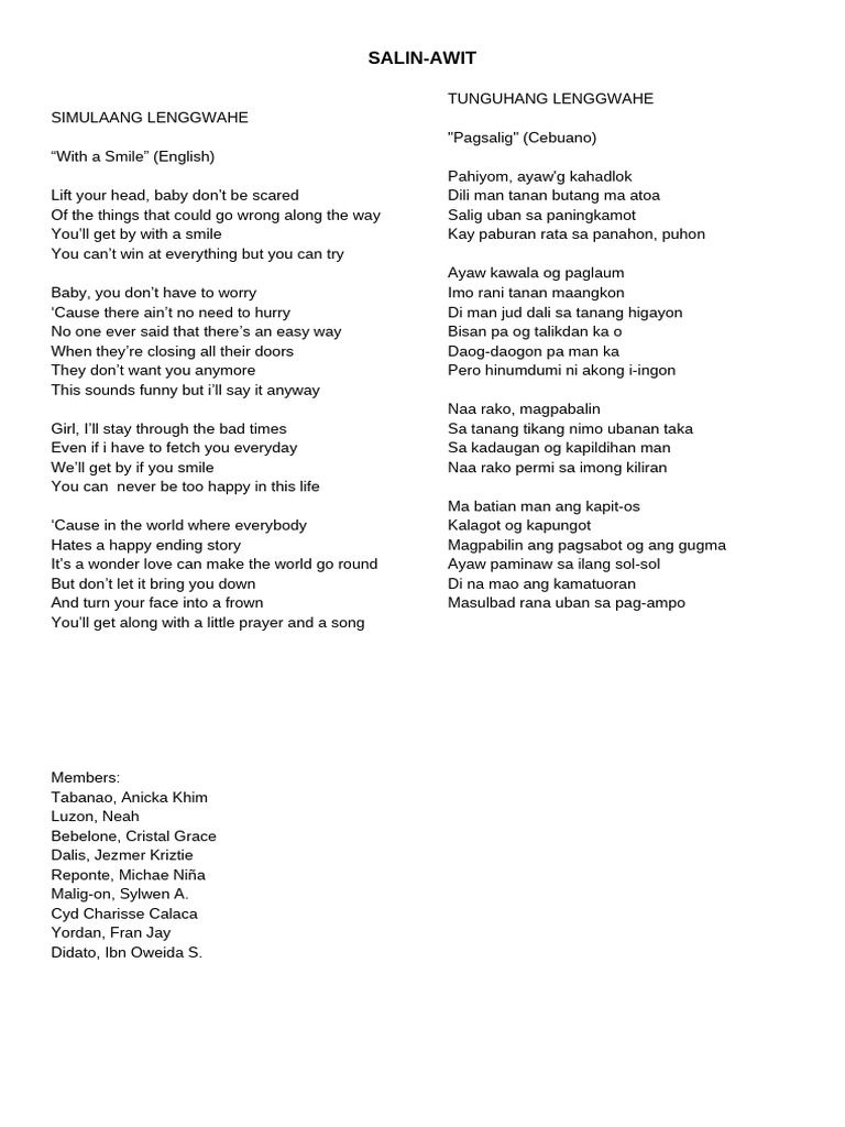 Salin Awit | PDF