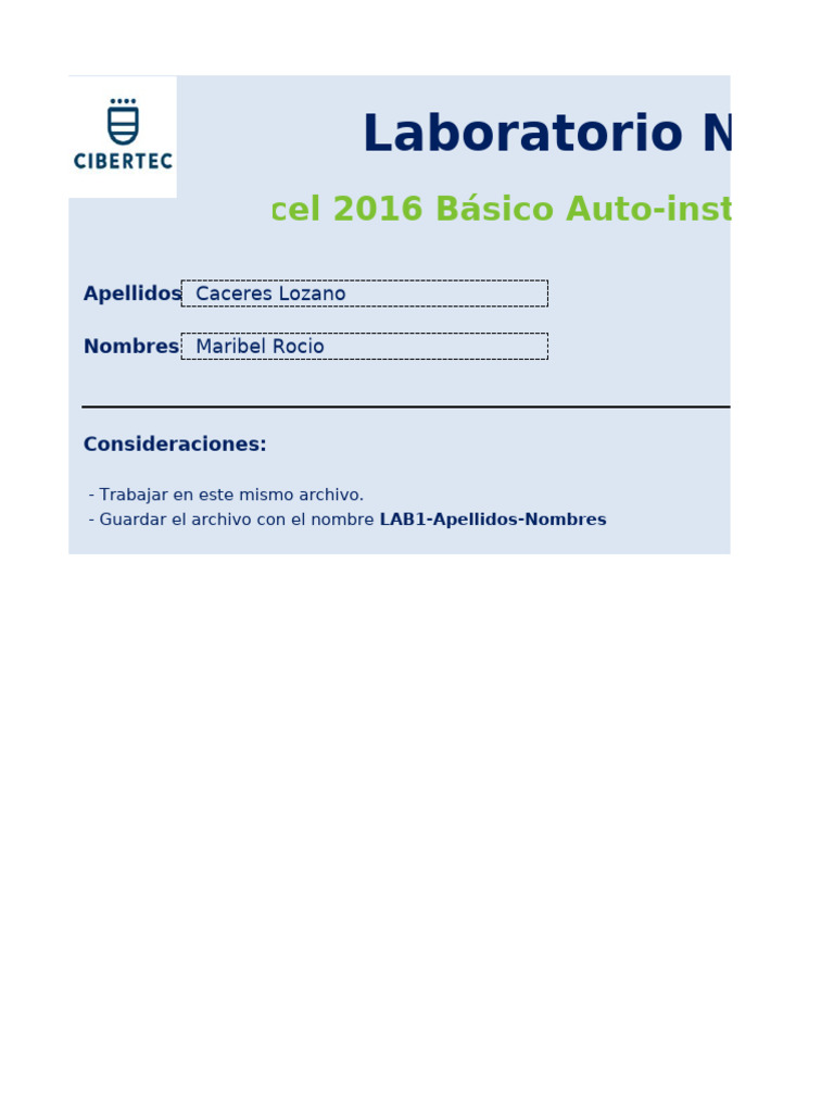 LAB1 Caceres Lozano Maribel Rocio | PDF