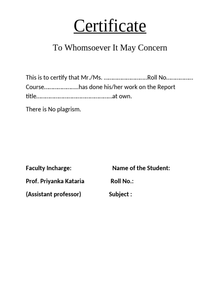 Certificate | PDF