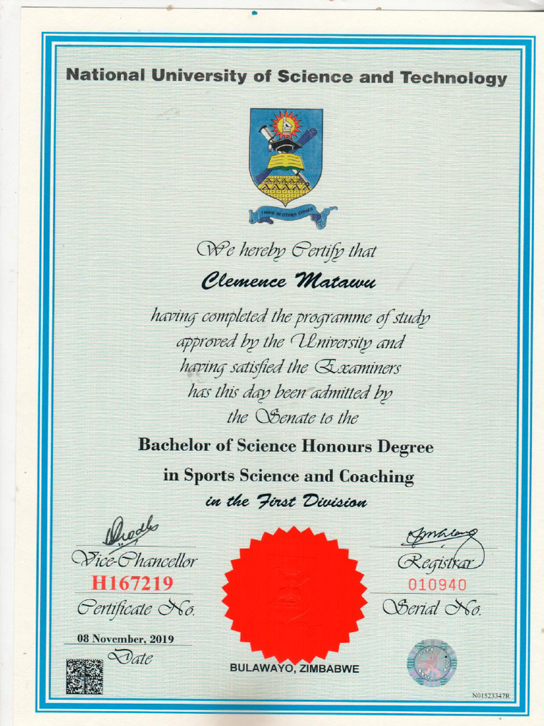 University Certificate | PDF