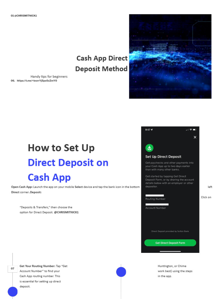 CASHAPP DIRECT DEPOSIT METHOD | PDF