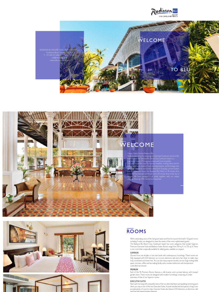 Radisson Blu Goa: Dining & Events Guide | PDF | Restaurants | Menu