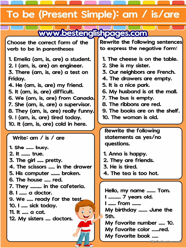 To Be (Present Simple) - Am Is Are | PDF