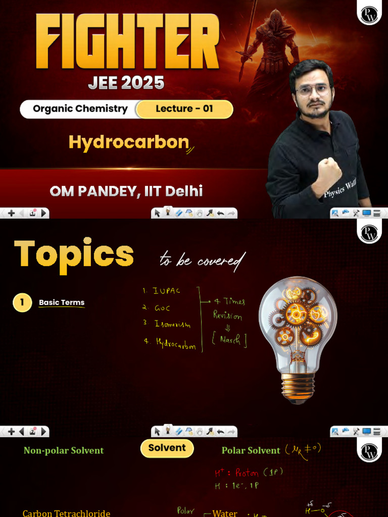 Hydrocarbon 01 Class Notes Fighter JEE 2025 | PDF