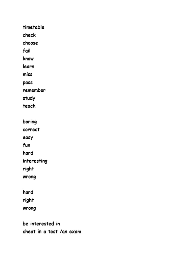 Test Vocab | PDF