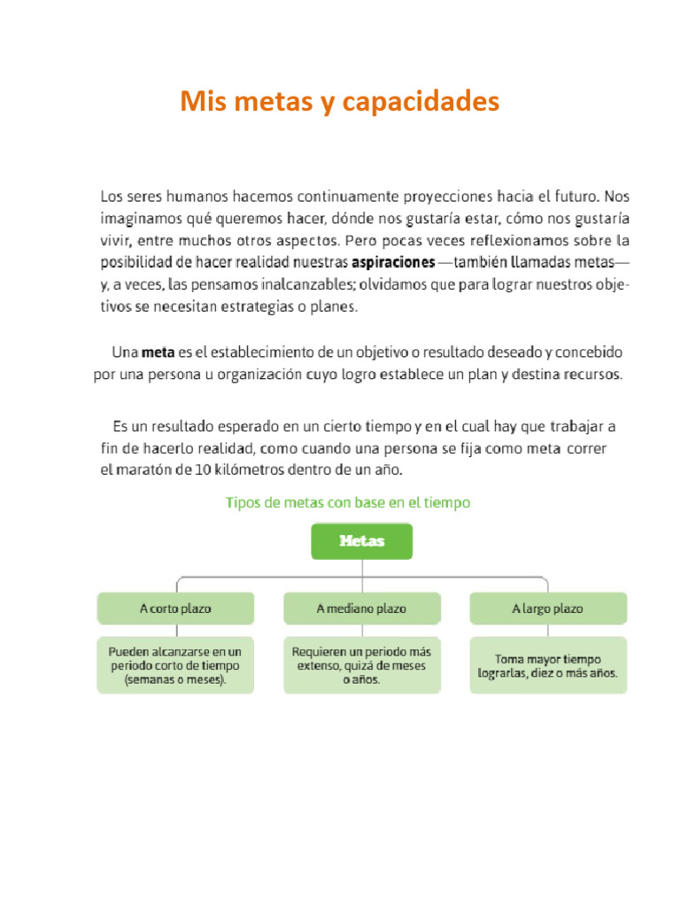 Mis Metas y Capacidades | PDF