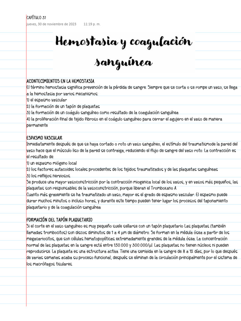 Capitulo 37 - Resumen Guyton e Hall - Fisiología Medica 13 Ed. | PDF