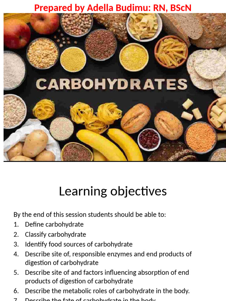carbohydrate | PDF | Carbohydrates | Fructose
