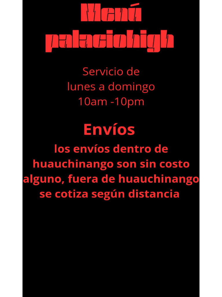 Menu Palacio | PDF