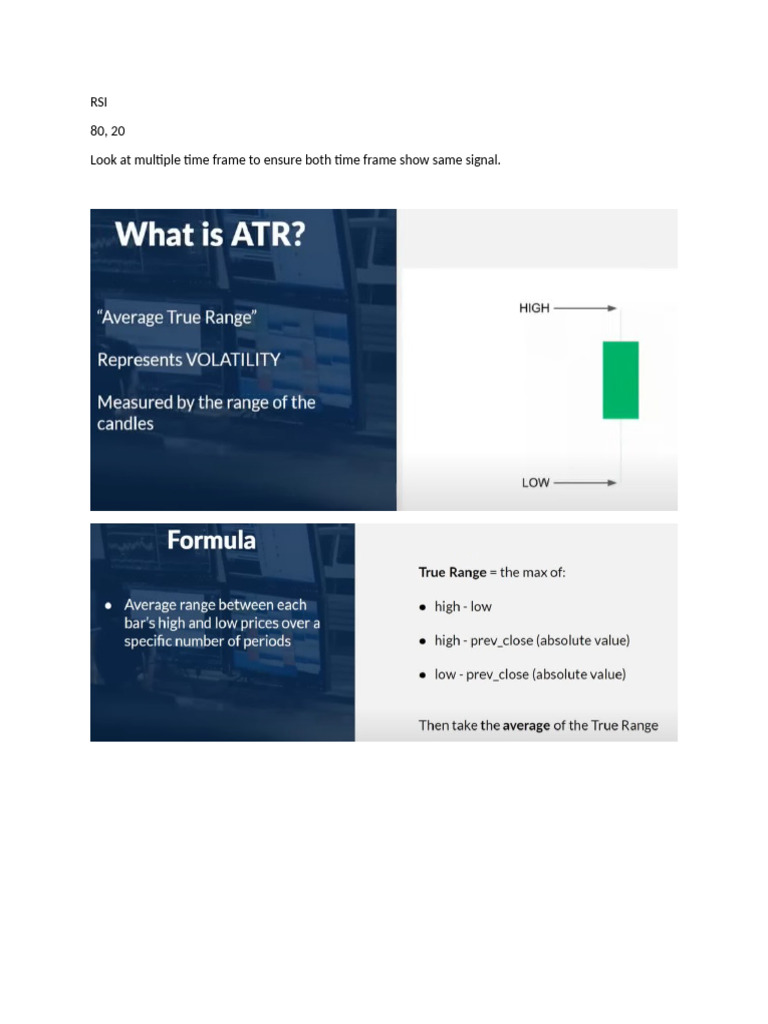 RSI 80, 20 Look at Multiple Time Frame To Ensure Both Time Frame Show ...
