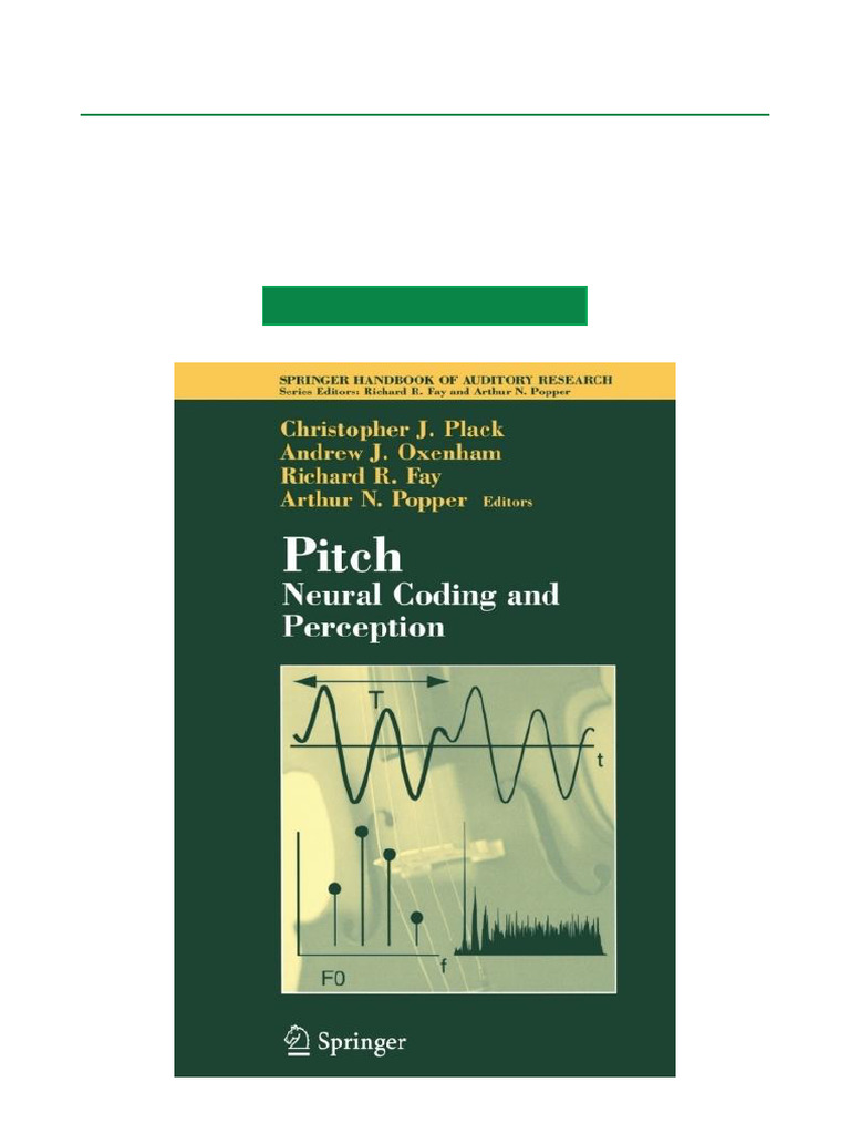 Pitch Neural Coding and Perception 1st Edition Dropbox Download | PDF ...
