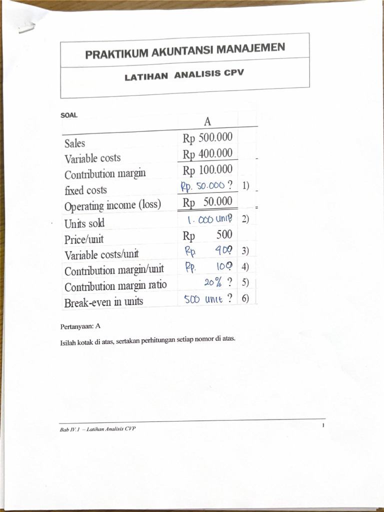 Akuntansi Manajemen Latihan Analisis CPV WINDA AYU MAULANA 22.11.1001.3408.002 - Compressed | PDF