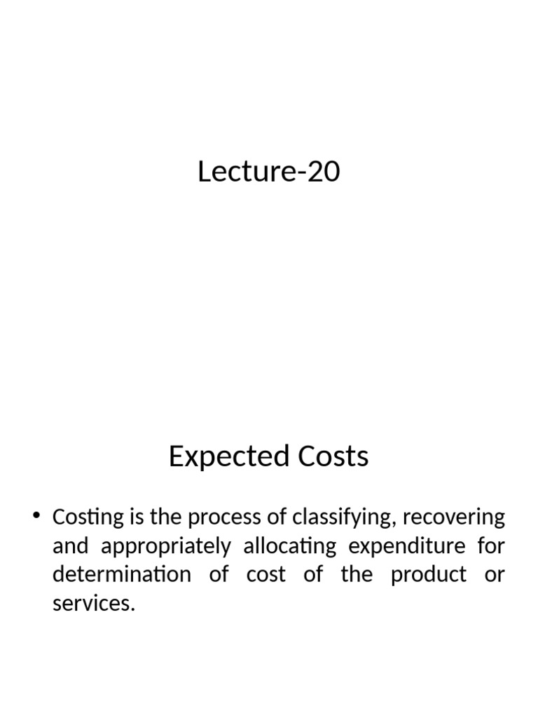 L20_Expected Cost (1) | PDF